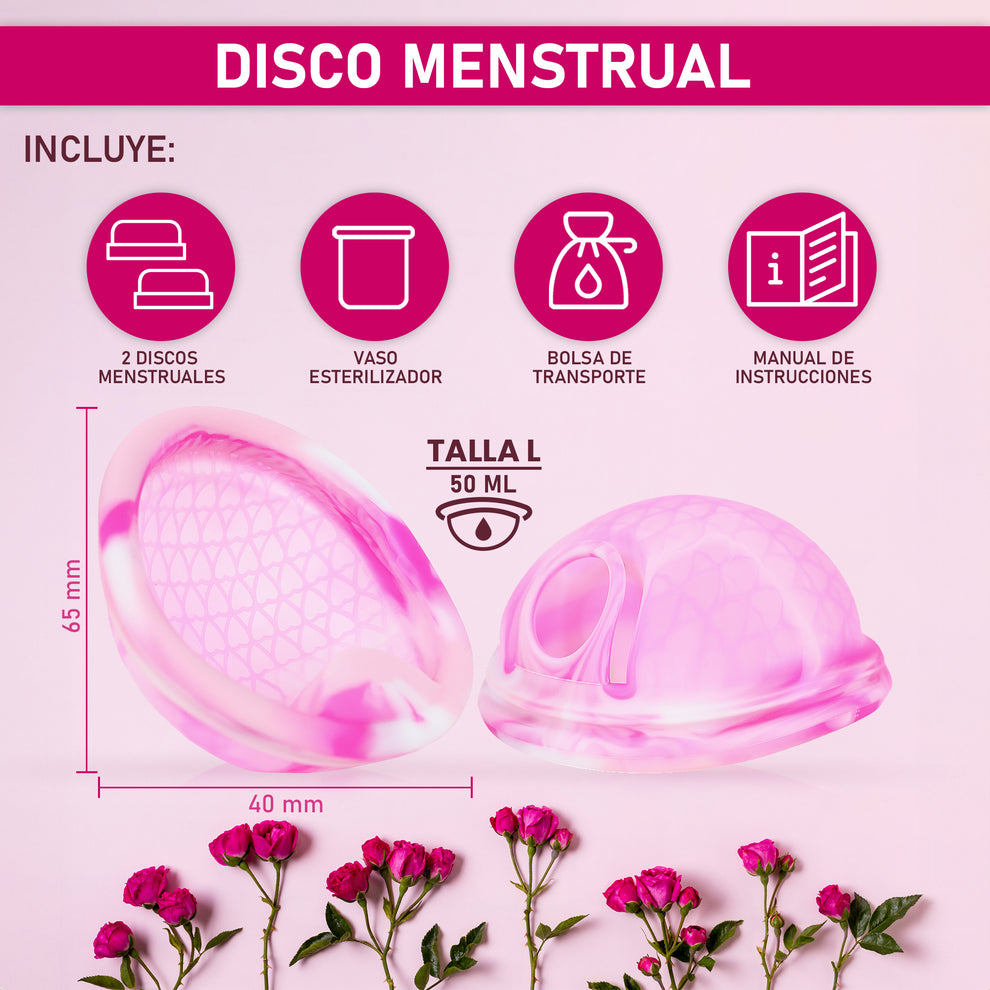Pack de discos menstruales talla L con tirador corto – Bibrad